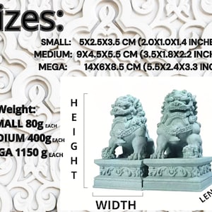 Sandstone Foo Dog Statue Set: Chinese Feng Shui Guardian Decor - Etsy