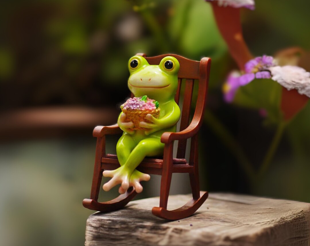 Cute Frog on Chair Outdoor Decoration Moving Sculpture Yard Sculpture ...