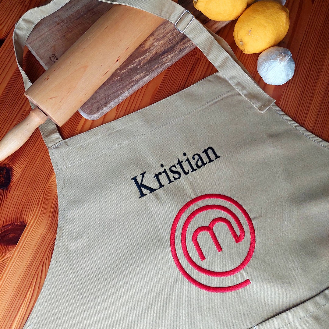 Name Embroidered Masterchef Apron With Pockets for Women Men ...