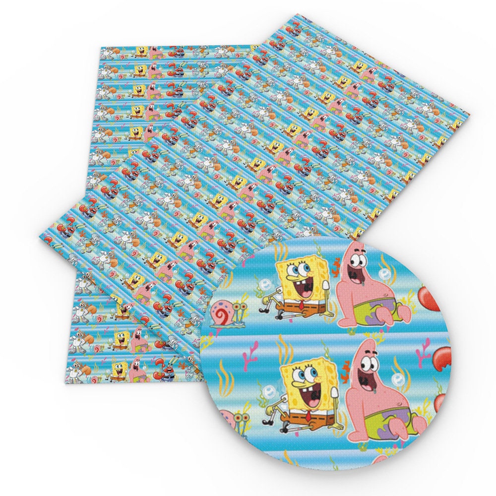 Spongebob Squarepants Fabric Spongebob Patrick Fabric - Etsy