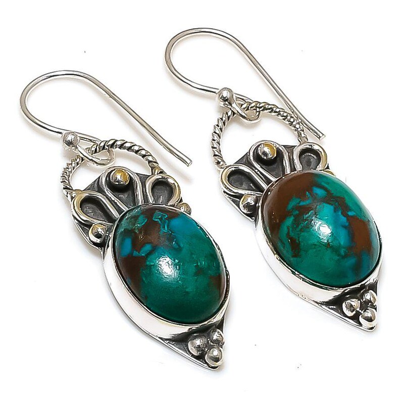 Earrings With Chrysocolla - Etsy