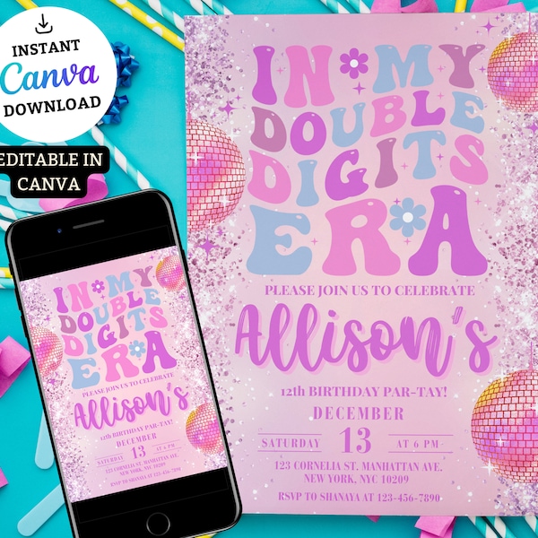 Double Digits Era Birthday Decorations - Etsy