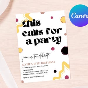 Let's Celebrate Party Invitation, Surprise Party Invite, Special Event ...