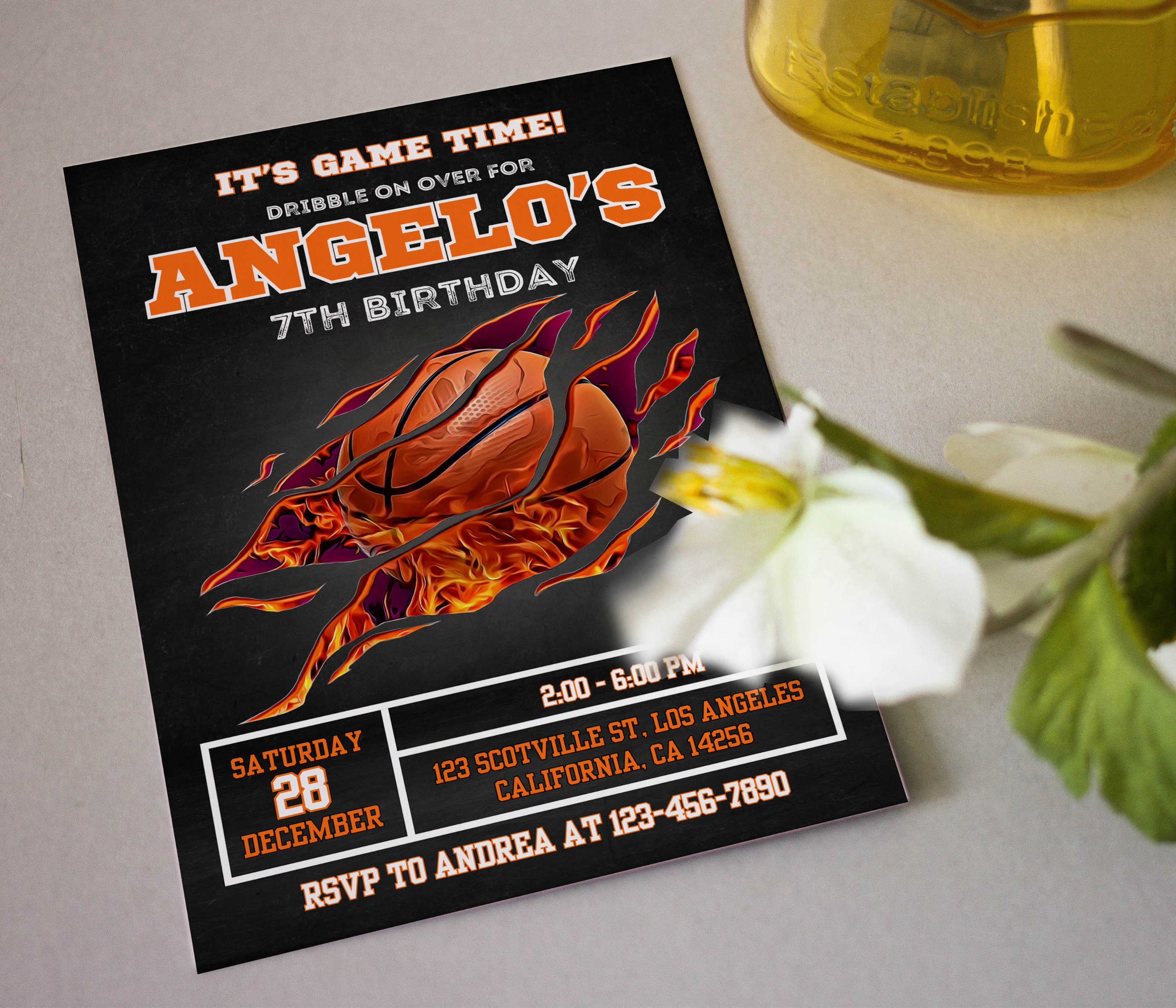 Basketball Birthday Invitation Editable/ Boys Birthday - Etsy