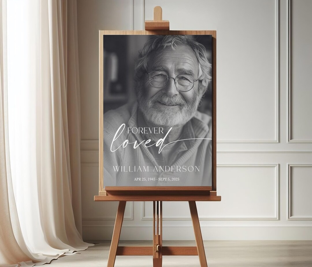 Funeral Welcome Sign Template, Editable Celebration of Life Poster ...