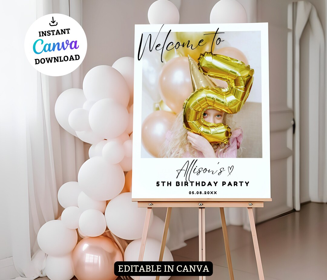 Birthday Party Welcome Sign, Birthday Welcome Sign Photo, Birthday ...