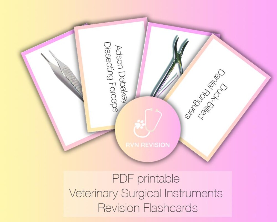 Veterinary Surgical Instruments Flashcards With Images | **DIGITAL ...