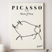 Picasso Animal Prints, Pablo Picasso Pig Sketch Line Drawing Art Print ...