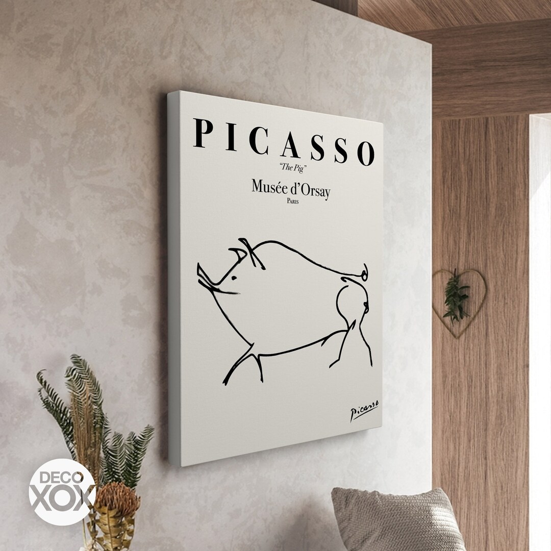 Picasso Animal Prints Pablo Picasso Pig Sketch Line Drawing - Etsy