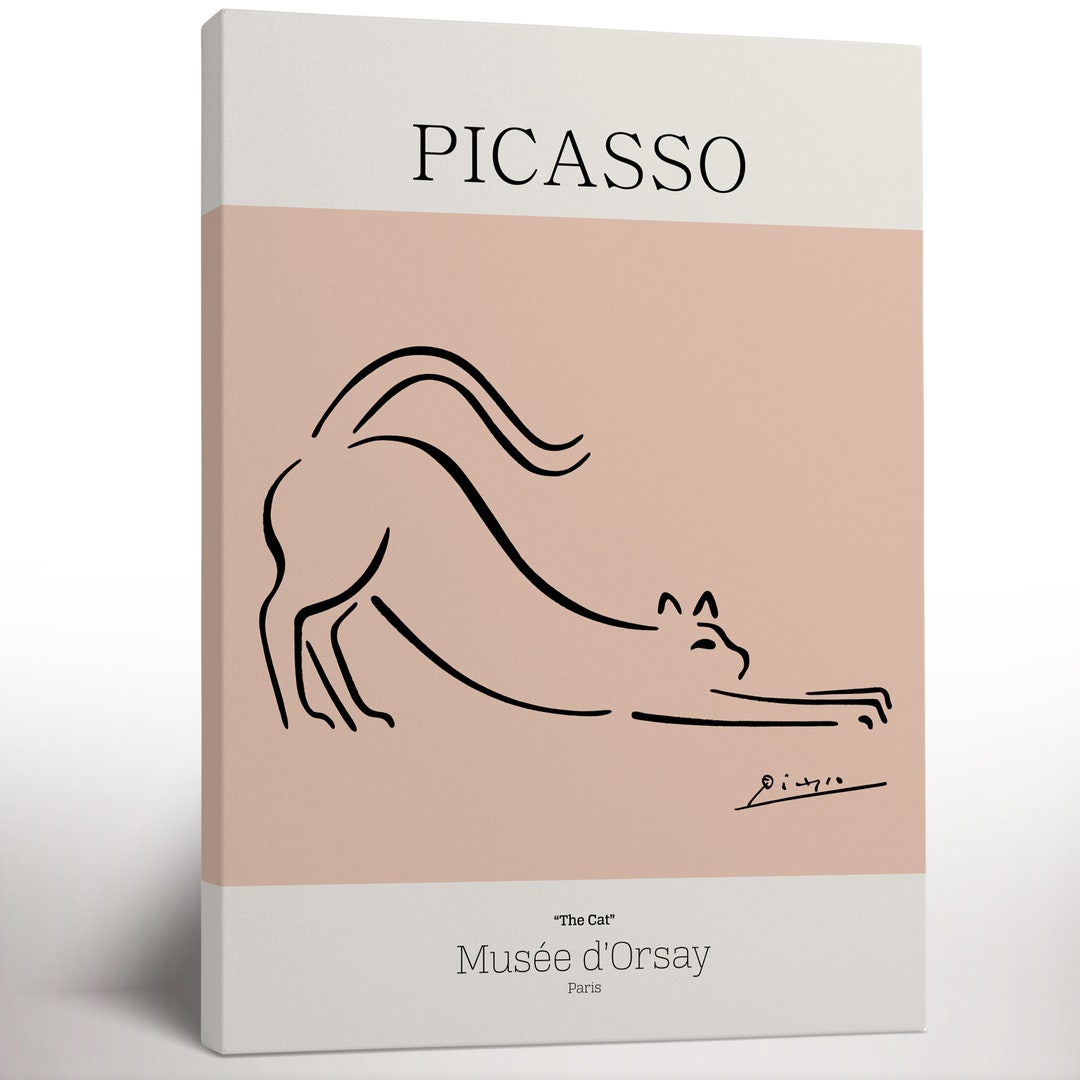 Pablo Picasso Cat Poster Canvas Prints, Picasso Animal Canvas Print ...
