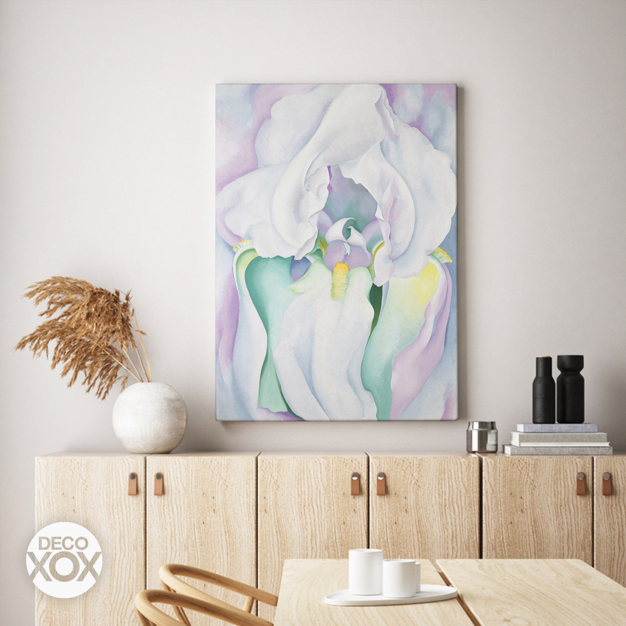 Georgia Okeeffe Flower Canvas Print Floral Wall Decor Mid - Etsy