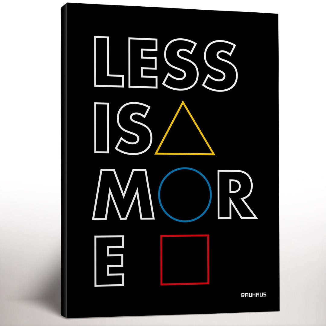 Minimalist Bauhaus Wall Art, Bauhaus Less is More Poster, Bauhaus ...