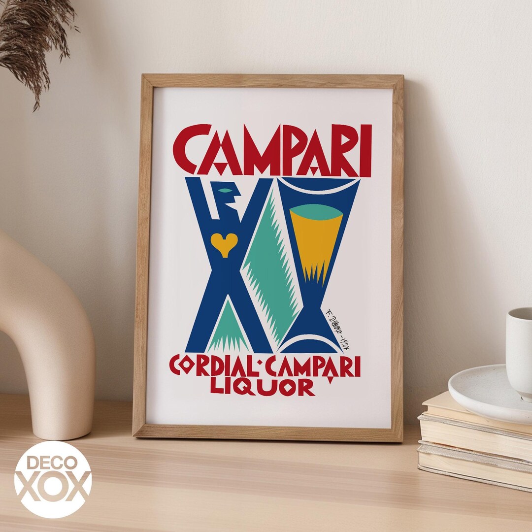 Cordial Campari Poster, Fortunato Depero Italian Futurist Advertising ...