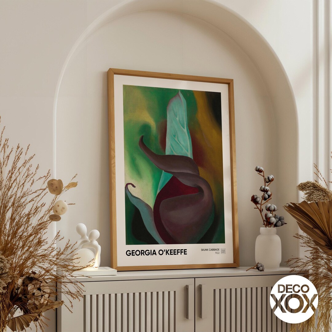 Georgia O’keeffe Skunk Cabbage Poster, Abstract Floral Botanical Art ...
