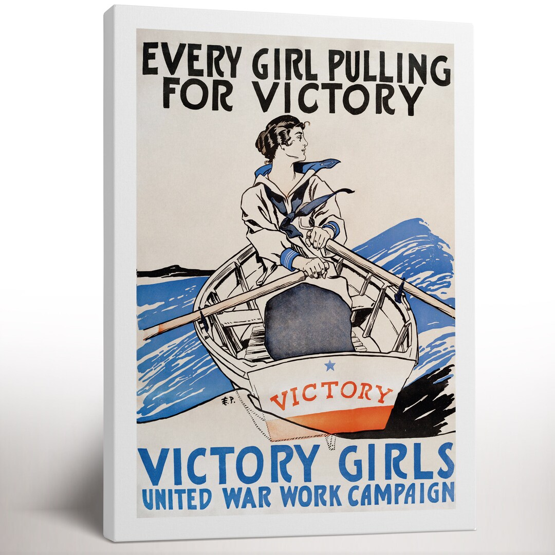 Victory Girls United War Work Campaign Advert Framed Canvas Print, Art ...