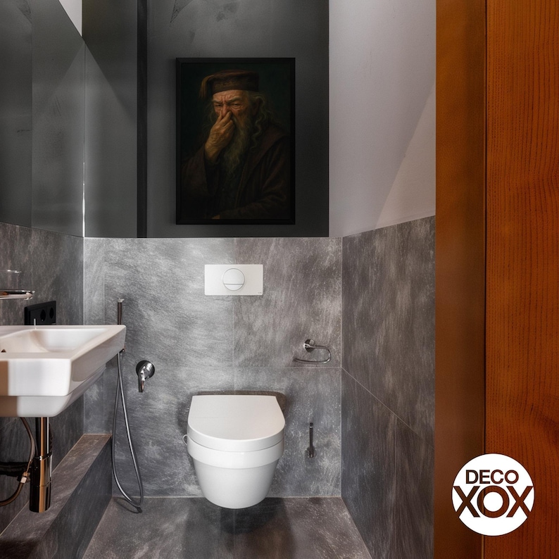 Grumpy Wizard Art Print – Funny Bathroom Humor Decor - Etsy