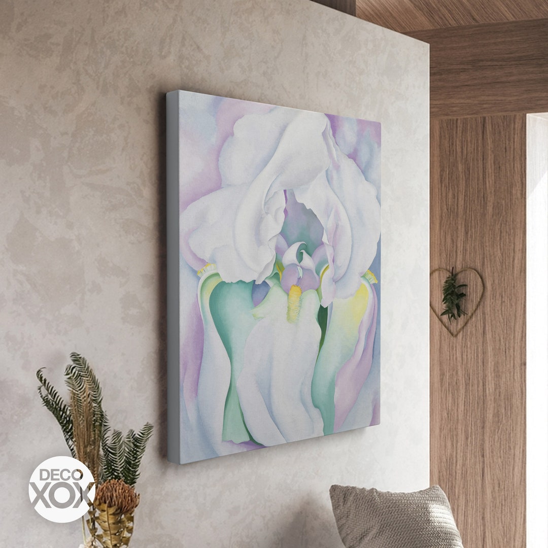 Georgia Okeeffe Flower Canvas Print Floral Wall Decor Mid - Etsy