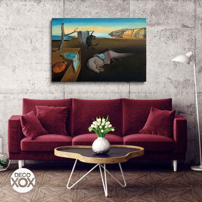 Salvador Dali Persistence of Memory Cat Canvas Print, Dali Cat Poster ...