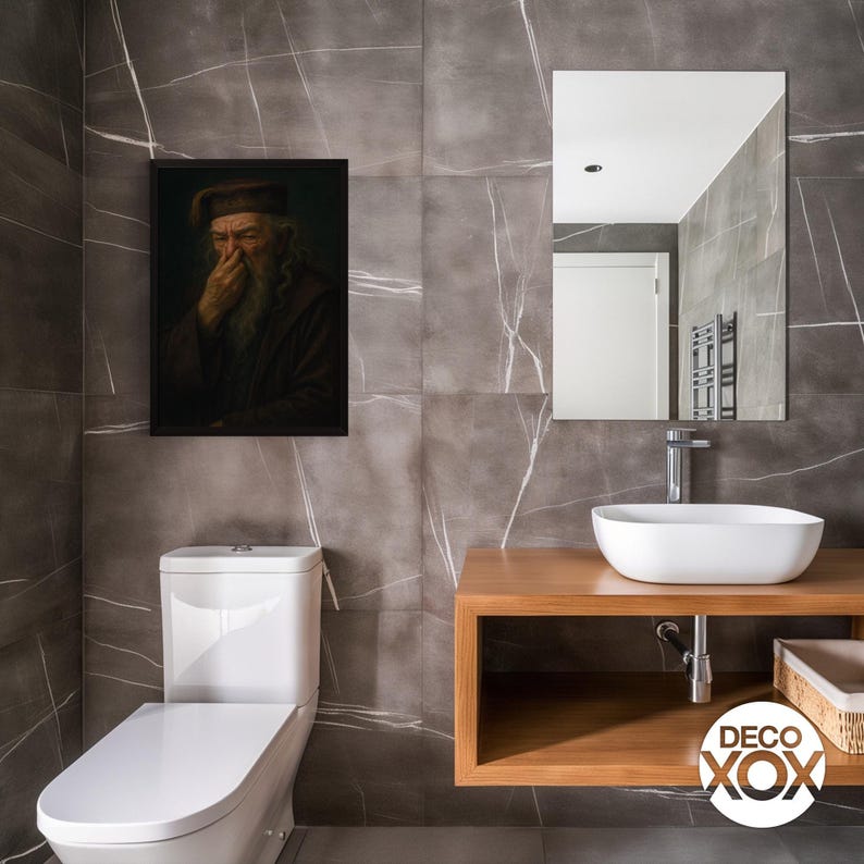 Grumpy Wizard Art Print – Funny Bathroom Humor Decor - Etsy