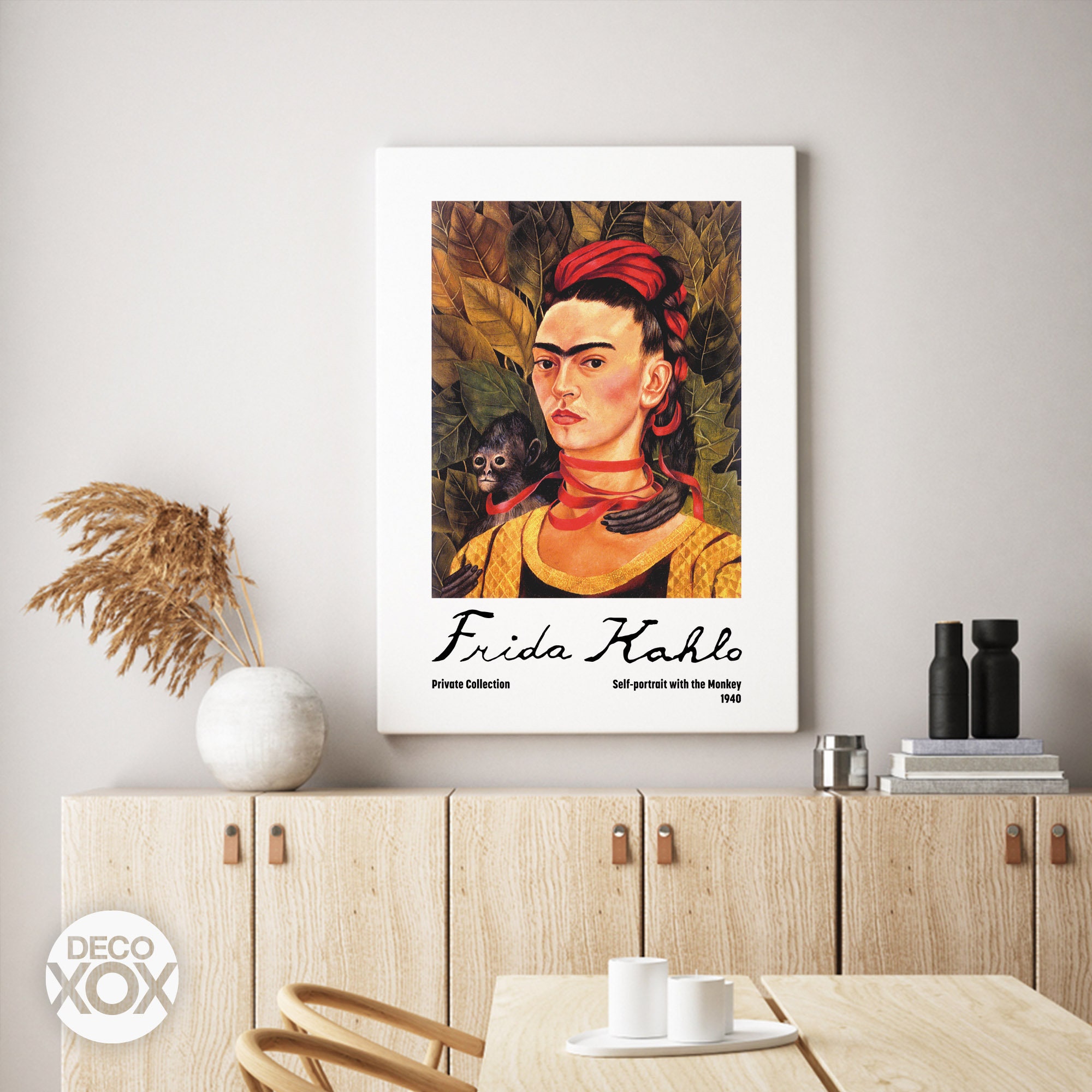 Frida Kahlo Self Portrait Canvas Print Teen Girl Room Decor - Etsy