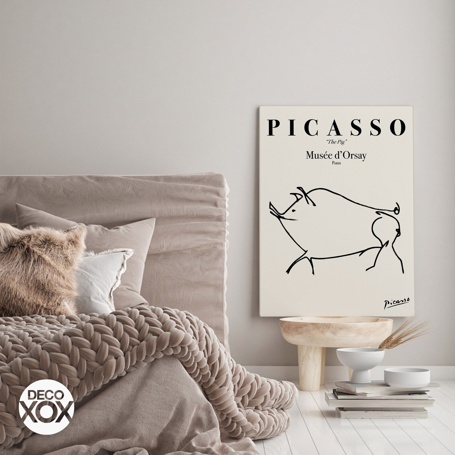 Picasso Animal Prints, Pablo Picasso Pig Sketch Line Drawing Art Print ...