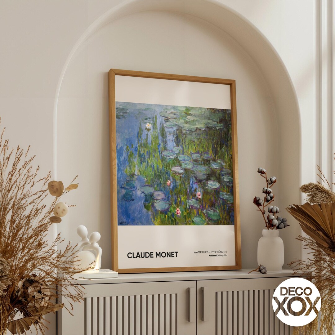 Claude Monet Water Lilies 1915 Poster - Impressionist Wall Art, Vintage ...