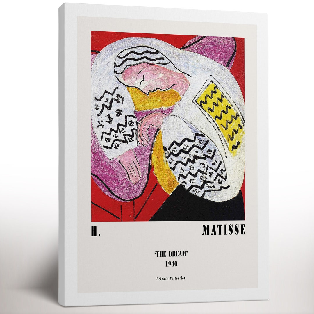 Henri Matisse Canvas Print, Matisse the Dream Art Print, Exhibition ...