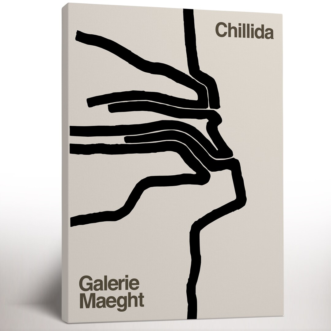 Eduardo Chillida Galerie Maeght Exhibition Poster Framed Canvas Print ...