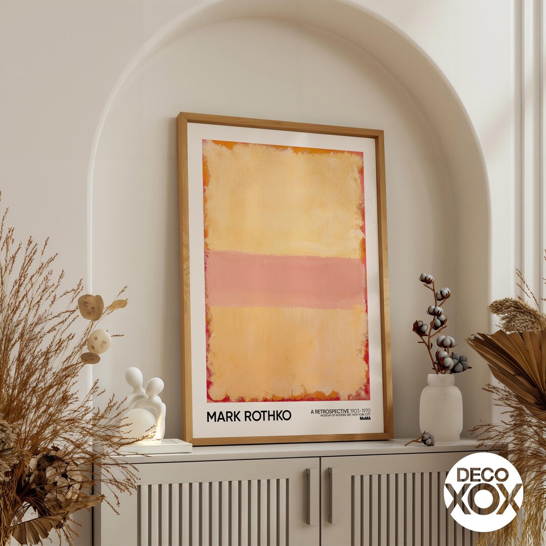 Mark Rothko Beige Pink Abstract Poster Color Field Wall Art Modern ...