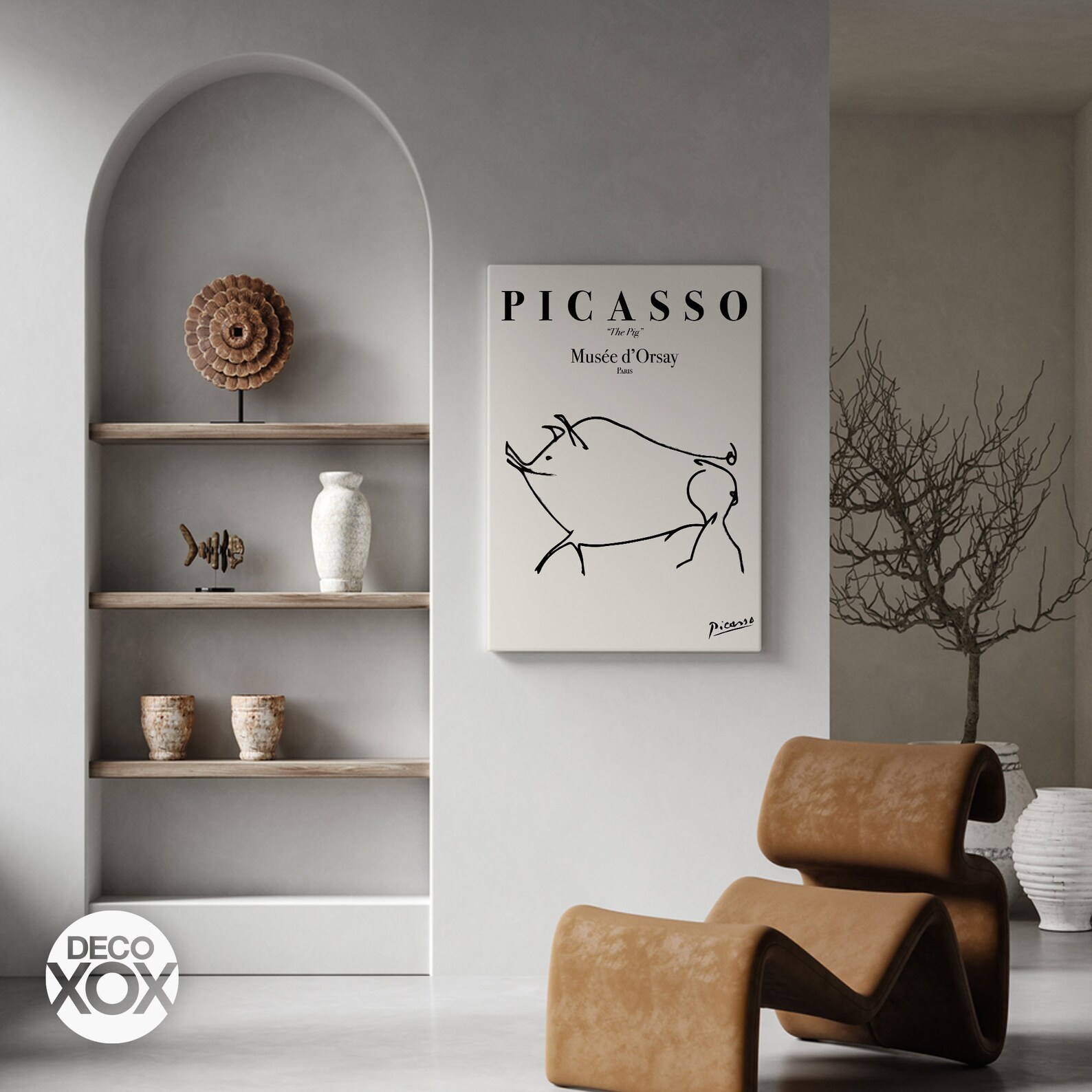 Picasso Animal Prints, Pablo Picasso Pig Sketch Line Drawing Art Print ...