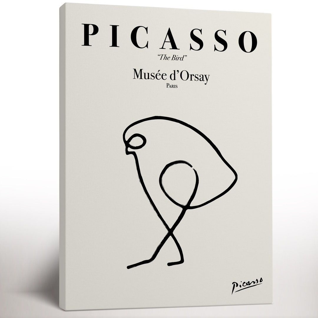 Picasso Animal Prints, Pablo Picasso Bird Sketch Line Drawing Art Print ...