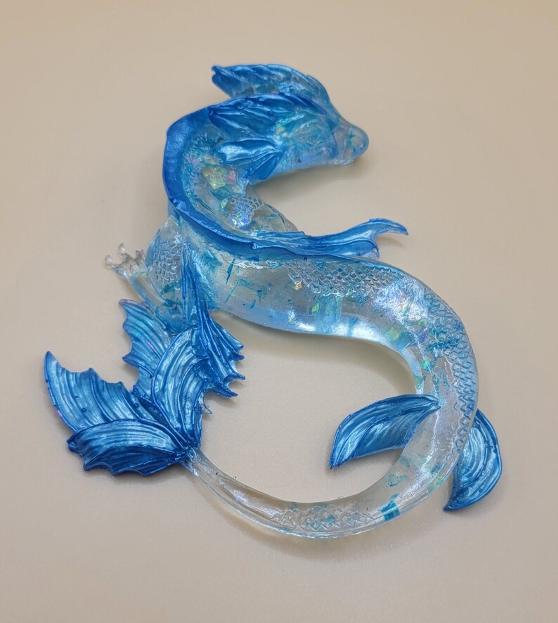 Resin Dragon- Water Serpent Dragon- Blue Dragon - Etsy
