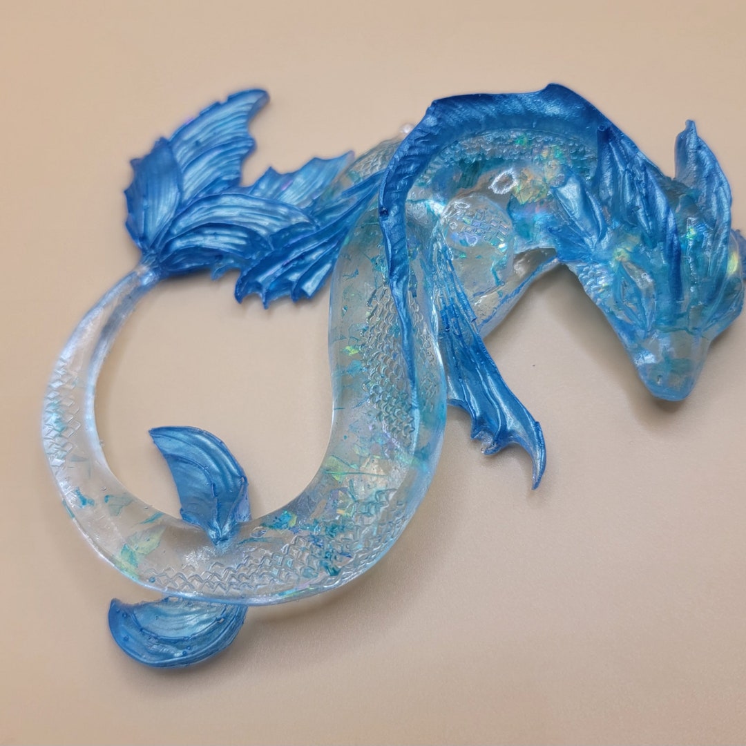 Resin Dragon- Water Serpent Dragon- Blue Dragon - Etsy
