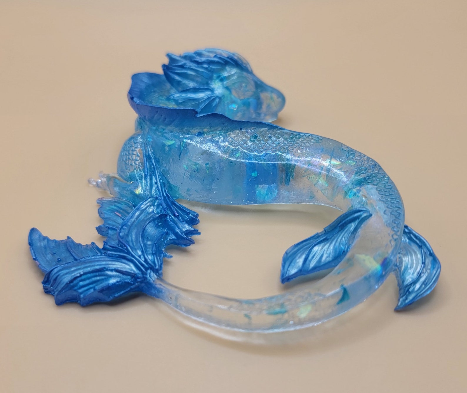 Resin Dragon- Water Serpent Dragon- Blue Dragon - Etsy