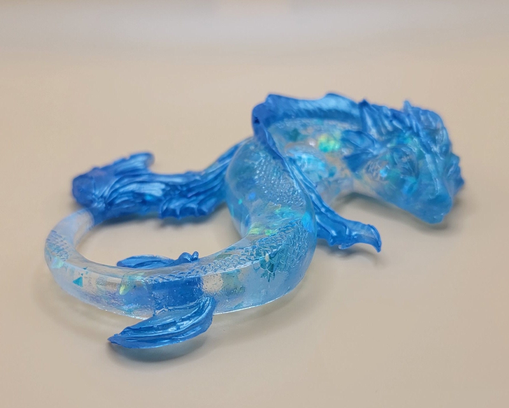 Resin Dragon- Water Serpent Dragon- Blue Dragon - Etsy