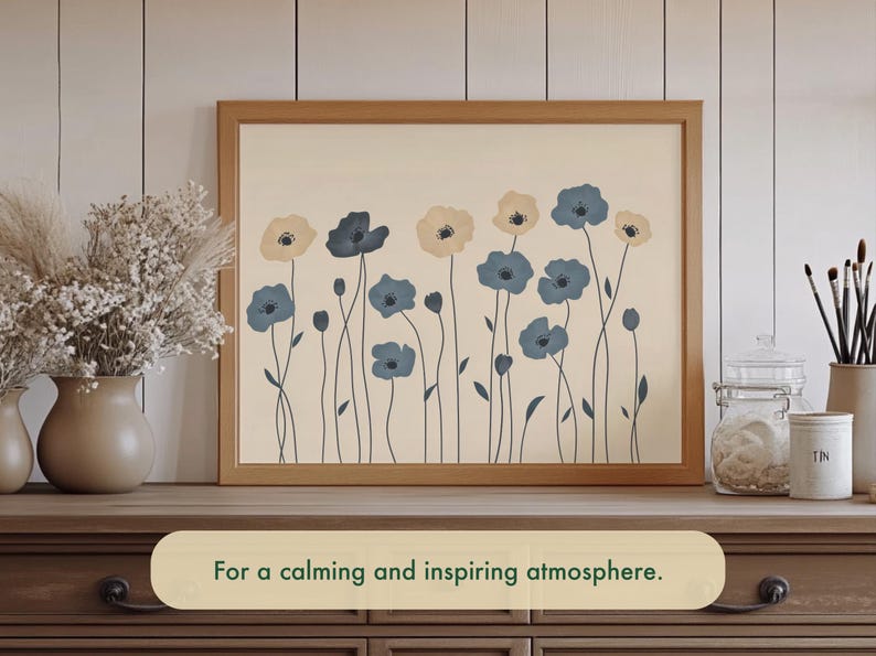 Printable Abstract Flower Wall Art Colorful Home Decor Flower Printable ...