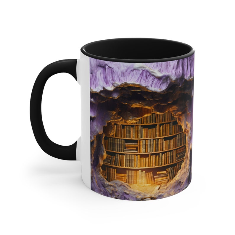 Hidden Bookshelf in Dungeon, 3D Effect Book Lover Mug, Library Mug That ...