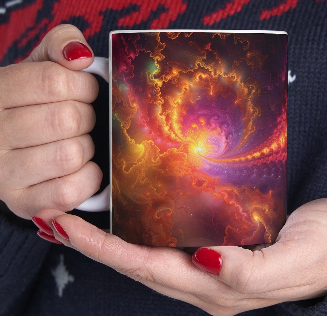 Nebula, Psychedelic Trippy Coffee Mug, Gift for Hippie Friend, Colorful ...