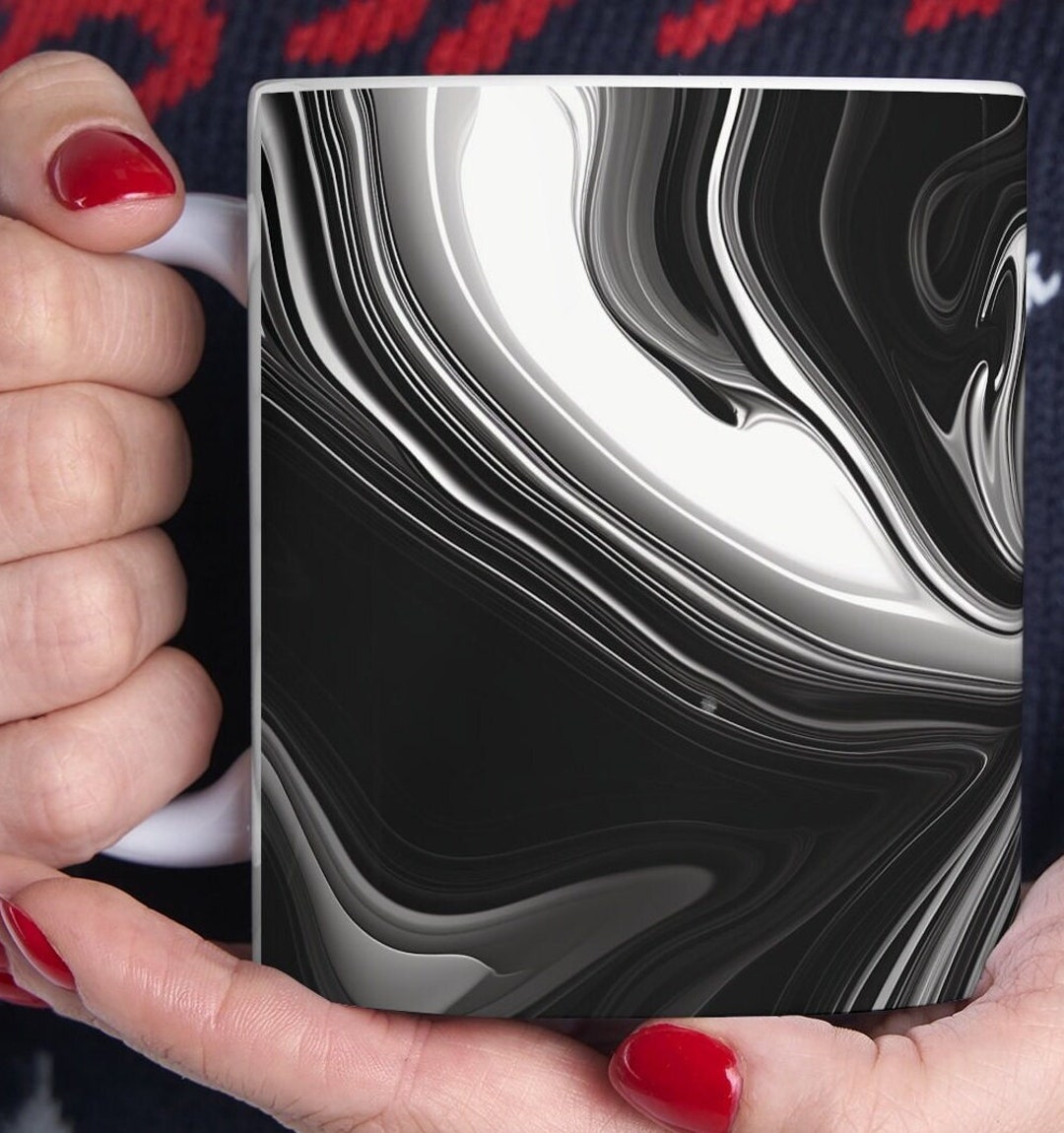 Digital Swirls, Psychedelic Trippy Coffee Mug, Gift for Hippie Friend ...