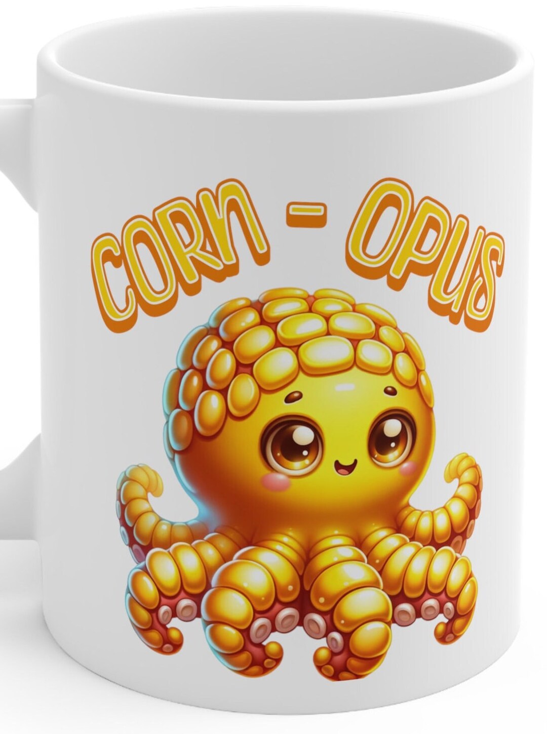 Corno Pus, Octopus Style Cup, Corn Themed Mug, Cute Animal Coffee Mugs ...