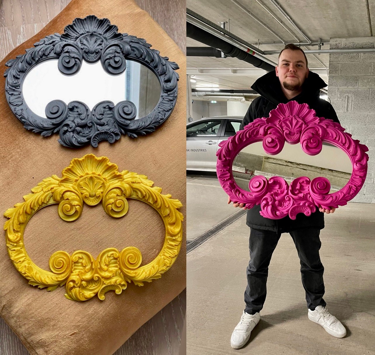 Batroque Mirror Frame 3D Printed Picture Frame Decorative - Etsy