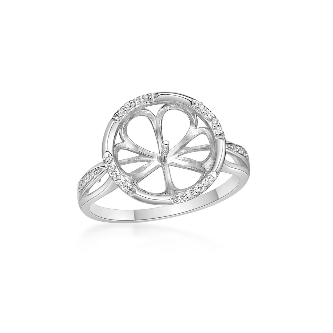 Silver Pearl Ring Mount 925 Sterling Silver, Pearl Ring Mount Without ...