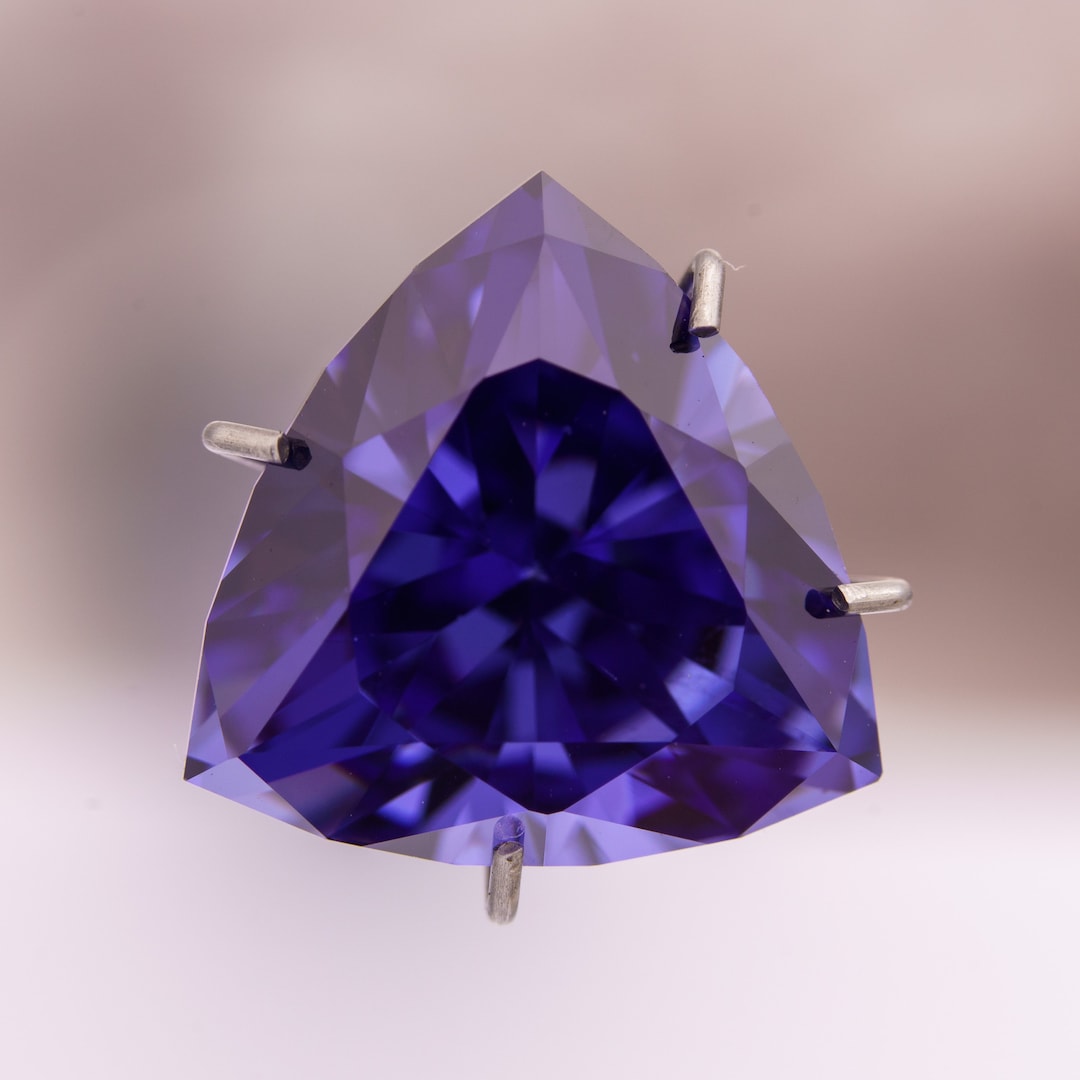 10mm Trillion Cut High Cubic Zircon Tanzanite Loose Cz Stone - Etsy