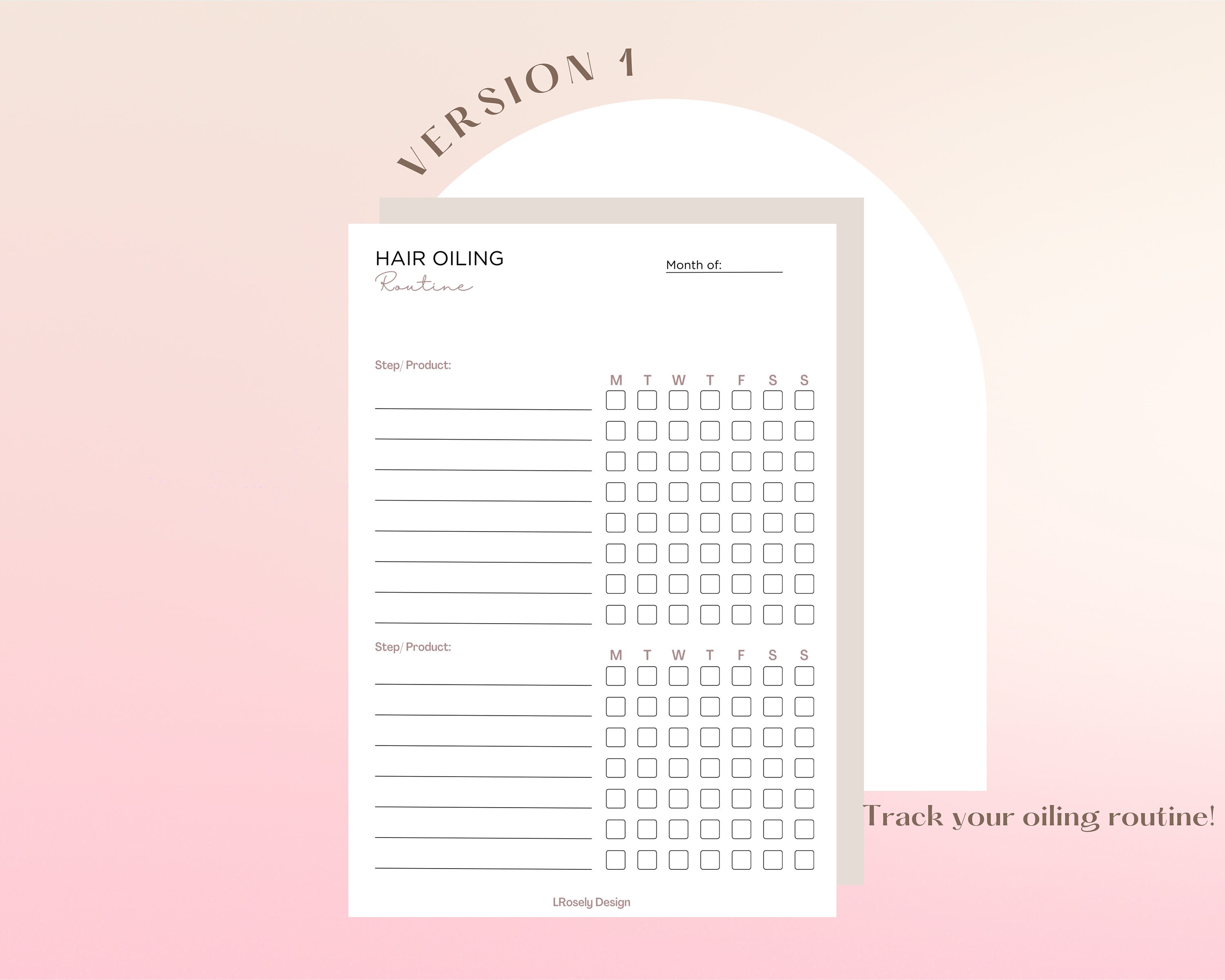 Hair Planner, Hair Oiling Routine Printable, Beauty Planner, Daily Self ...