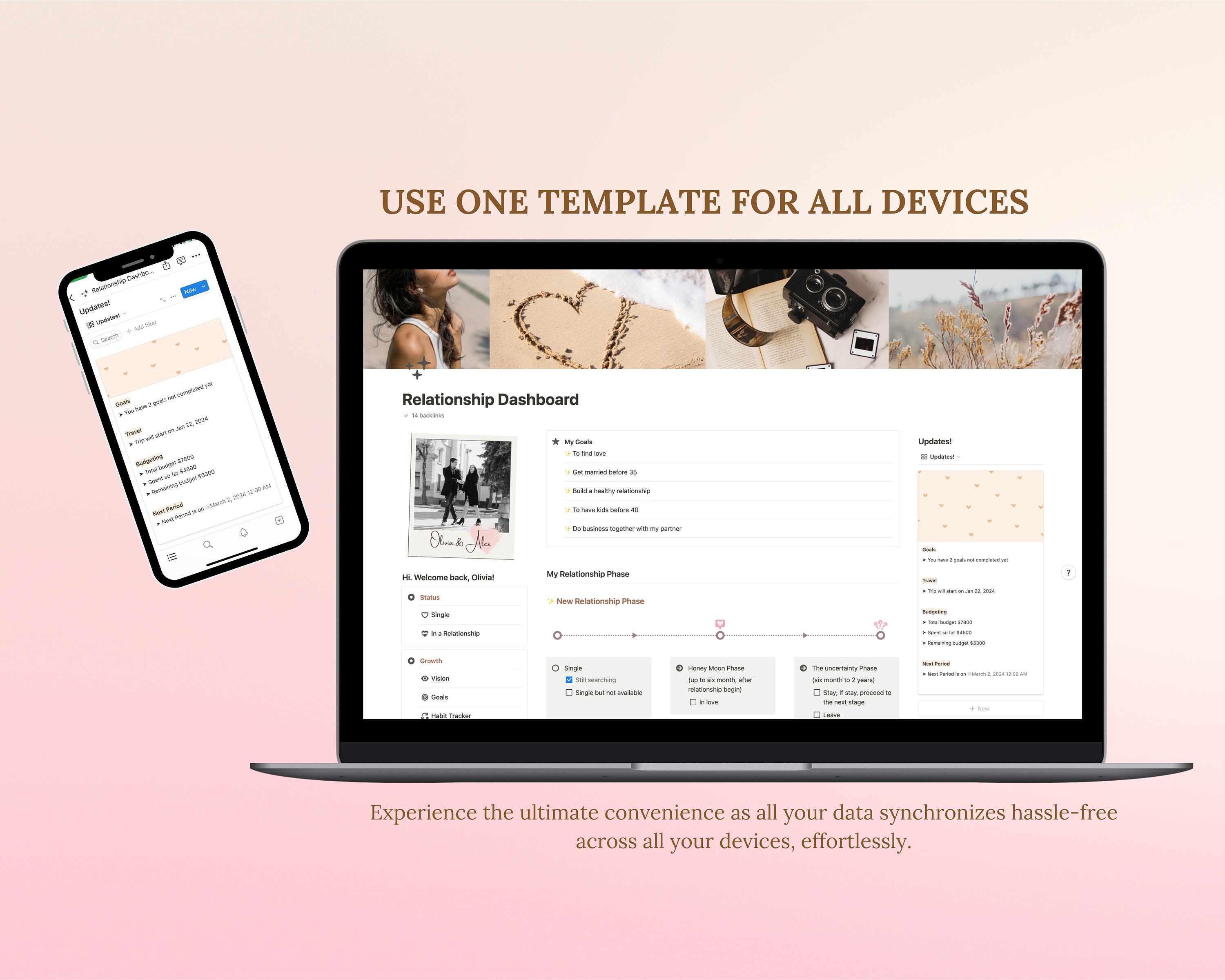 Notion Relationship Planner, Love Life Planner, Dating Planner, Couple ...