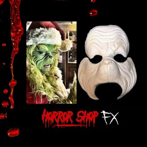 The Mean 1 Prosthetic , Christmas Grouch Mask , Mean Santa Unpainted ...