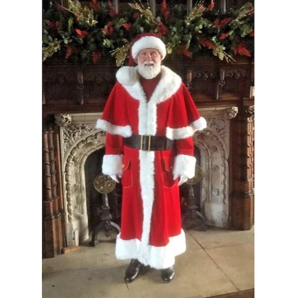 Long Coat Santa Suit - Etsy UK