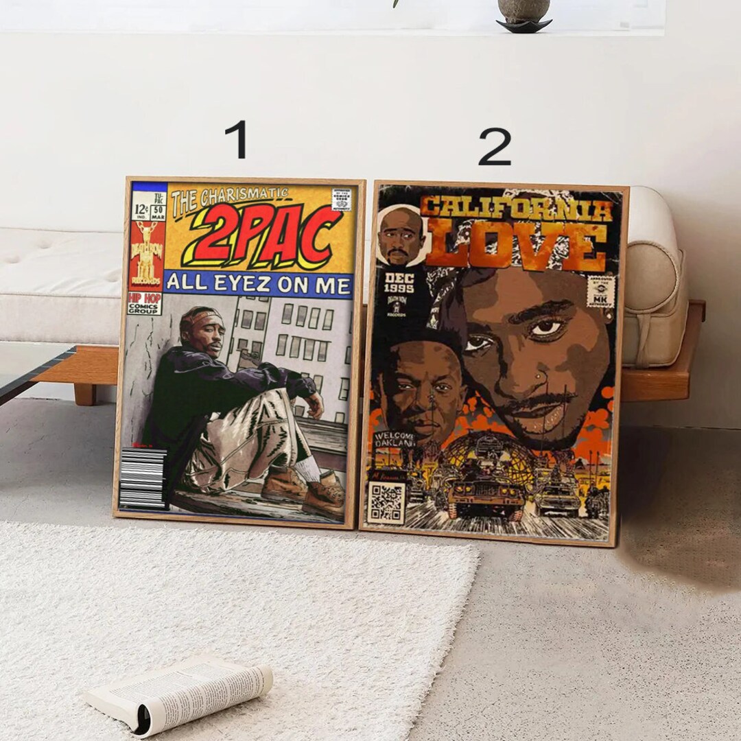 Star 2pac Comic Poster Nordic Music Album Hip Hop Rapper Manga - Etsy
