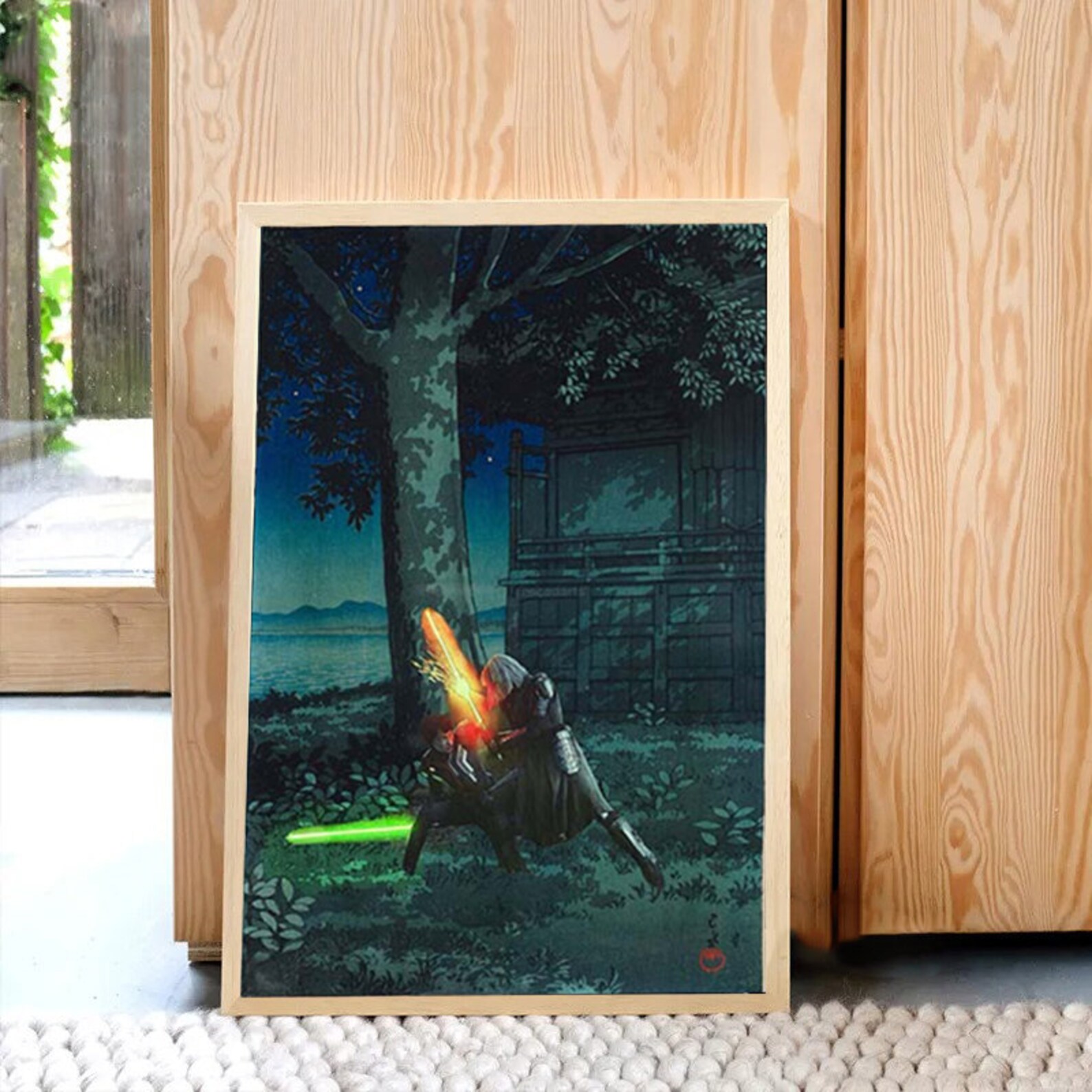 Star Wars Ahsoka Shin Hati Vs Sabine Wren Rivaly Japanese Style Poster ...