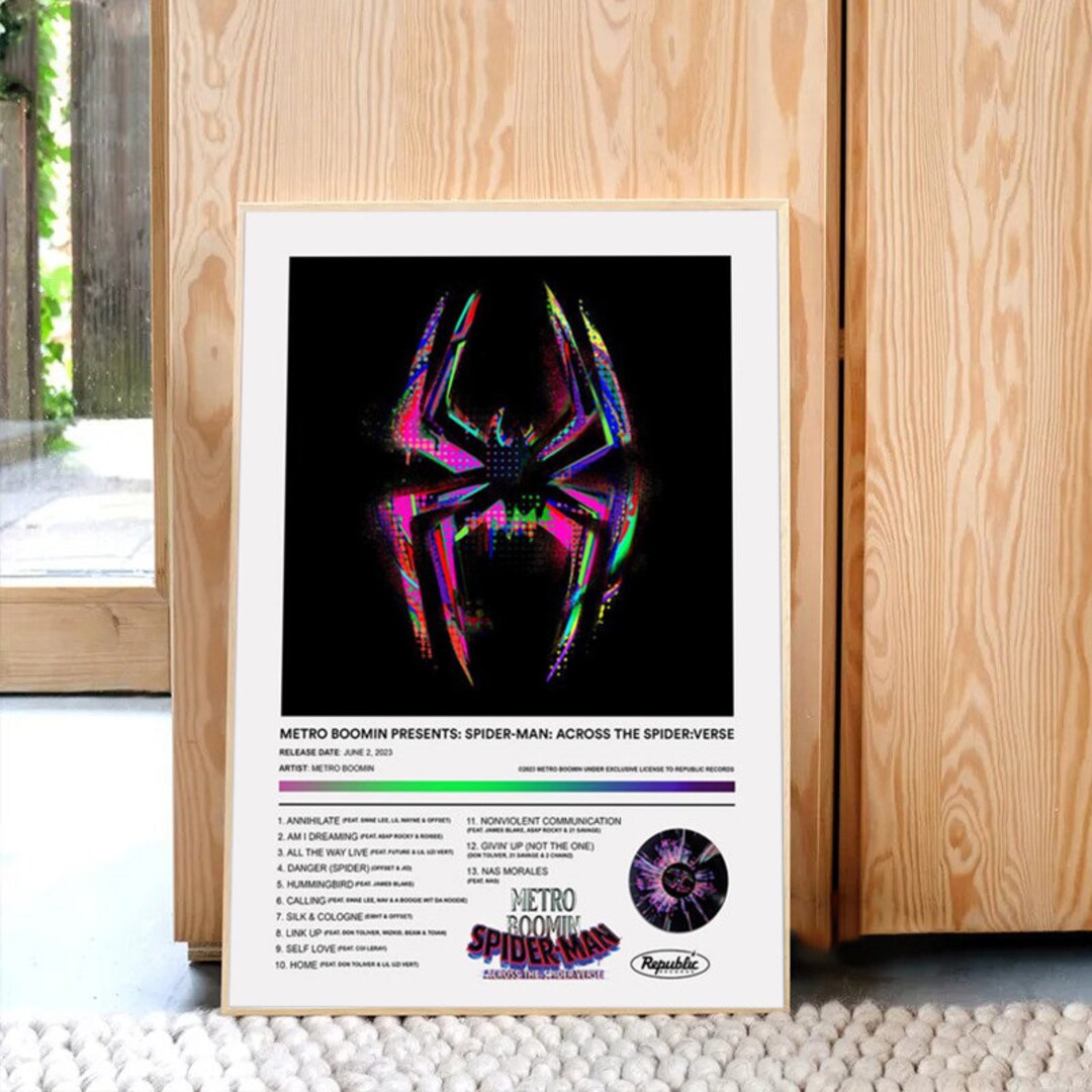 Metro Boomin Across THE SPIDER-VERSE Album Poster, No Frame - Etsy